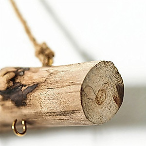 BYHER 15-Inch Natural Driftwood Branches Wall Hanging Jewelry Organizers with 5-Hook