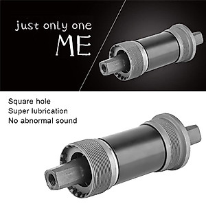 VGEBY1 Bike Bottom Bracket Square Hole Crank Axis, Bicycle Middle Mountain Bike Center Shaft for Square Tapered Spindle Crank(68X127.5L)