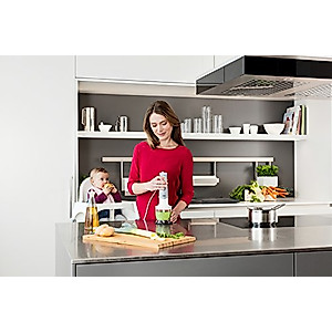 Braun MultiQuick 5 Maker and Hand Blender Patented Technology - Powerful 350 Watt - Dual Speed - Includes Beaker, Whisk, 2-Cup Chopper, Silicon Baby Food Freezer Tray, Spatula