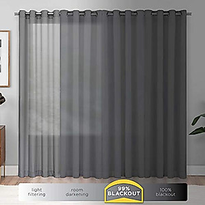 ECLIPSE Kendall Modern Blackout Thermal Rod Pocket Window Curtain for Bedroom or Living Room (1 Panel), 42 X 84, Raspberry