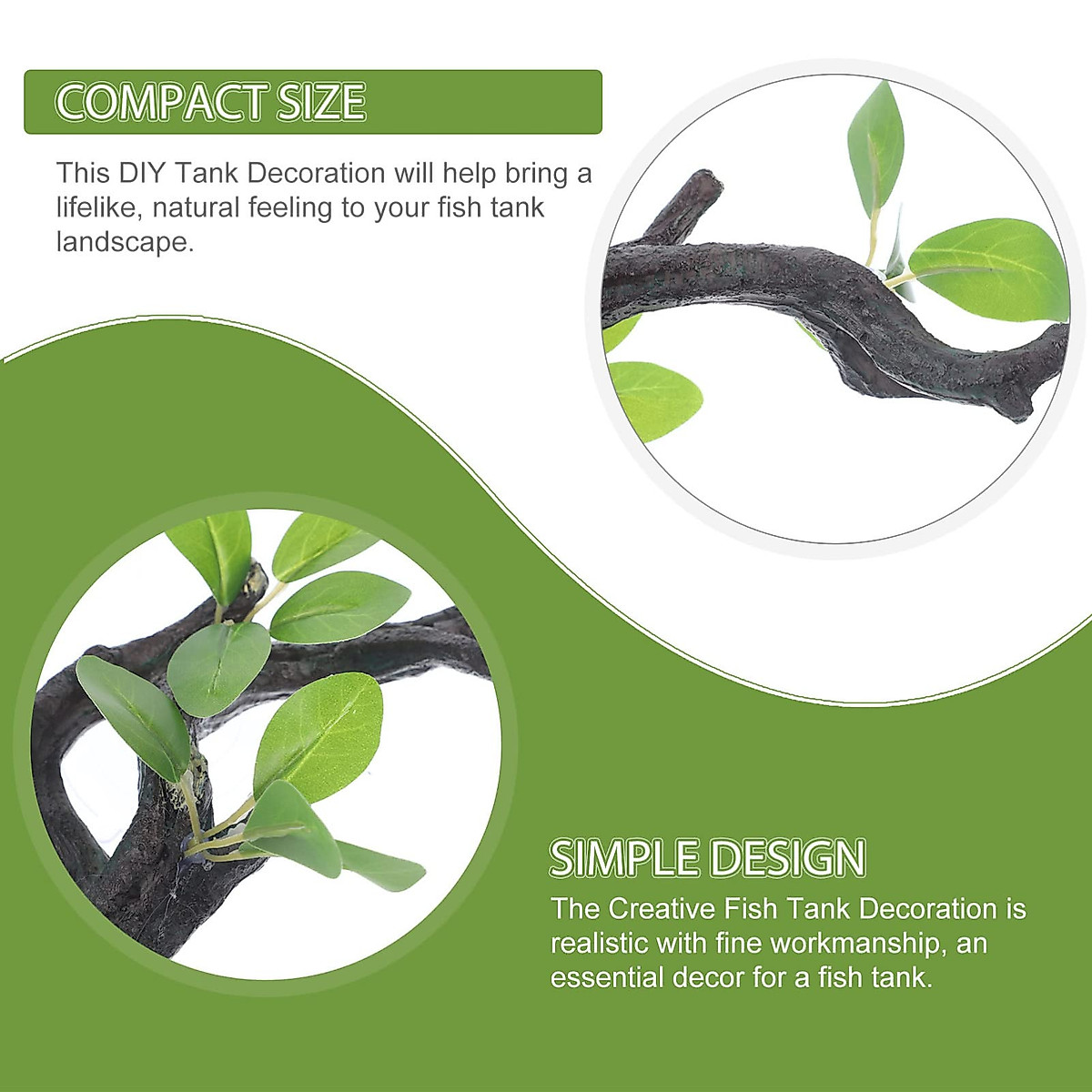 Simulation Resin Reptile Tank Accessories Resin Crafts Tree Parts Decor Reptile Accessories for Habitat Fish Tank Charms Reptile Decorations Aquarium Supplies Reptile Tank Decor