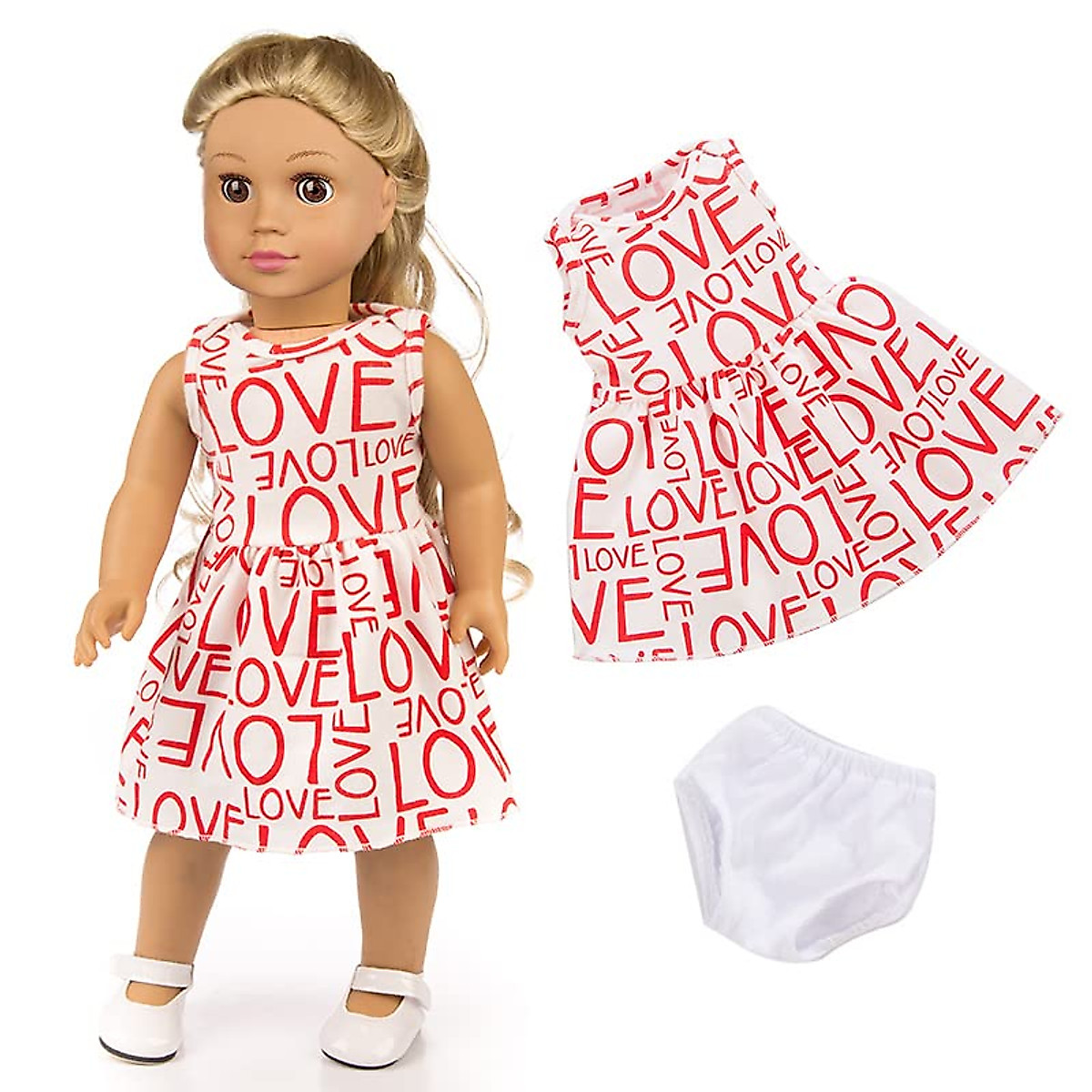 ZQDOLL 19 pcs American Doll Clothes Gift for 18 inch Doll Clothes and Accessories, Including 10 Complete Sets of Clothing