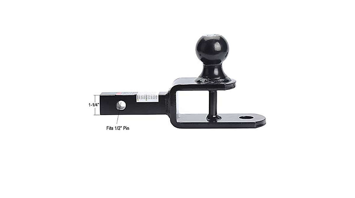 HITOWMFG 3-in-1 ATV Towing Hitch Ball Mount Adapter - Heavy Duty & Durable