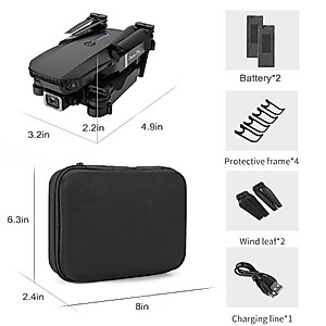 THOAML 2023 Foldable Drone with 4K Dual Camera for Adults, RC Quadcopter WiFi FPV Live Video, Altitude Hold, Headless Mode 2