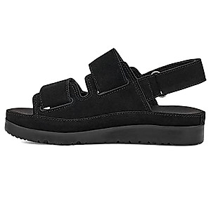 UGG Girls K GOLDENSTAR Slingback Sandal, Black, 13 Little Kid