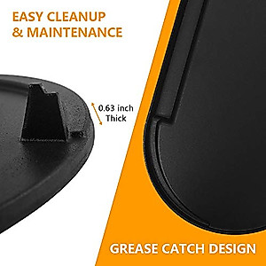 MixRBBQ Cast Iron Griddle with Bag for Coleman RoadTrip Swaptop Grills, Outdoor BBQ Camping Grills Nonstick Cooking Griddle Accessories, Full Size