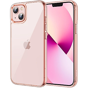 JETech Case for iPhone 13 Mini 5.4-Inch, Non-Yellowing Shockproof Phone Bumper Cover, Anti-Scratch Clear Back (Rose Gold)