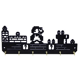 Medallurgy Video Gamer Wall Key Rack Holder Hanger Hooks Entryway Jewelry Organization Housewarming New Home Gift