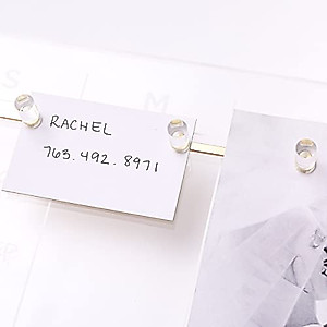 russell+hazel Acrylic Magnetic Memo Wall Strip, Wall Organization and Decoration, Rose Gold, 24” L, Includes 6 Magnets (51178)