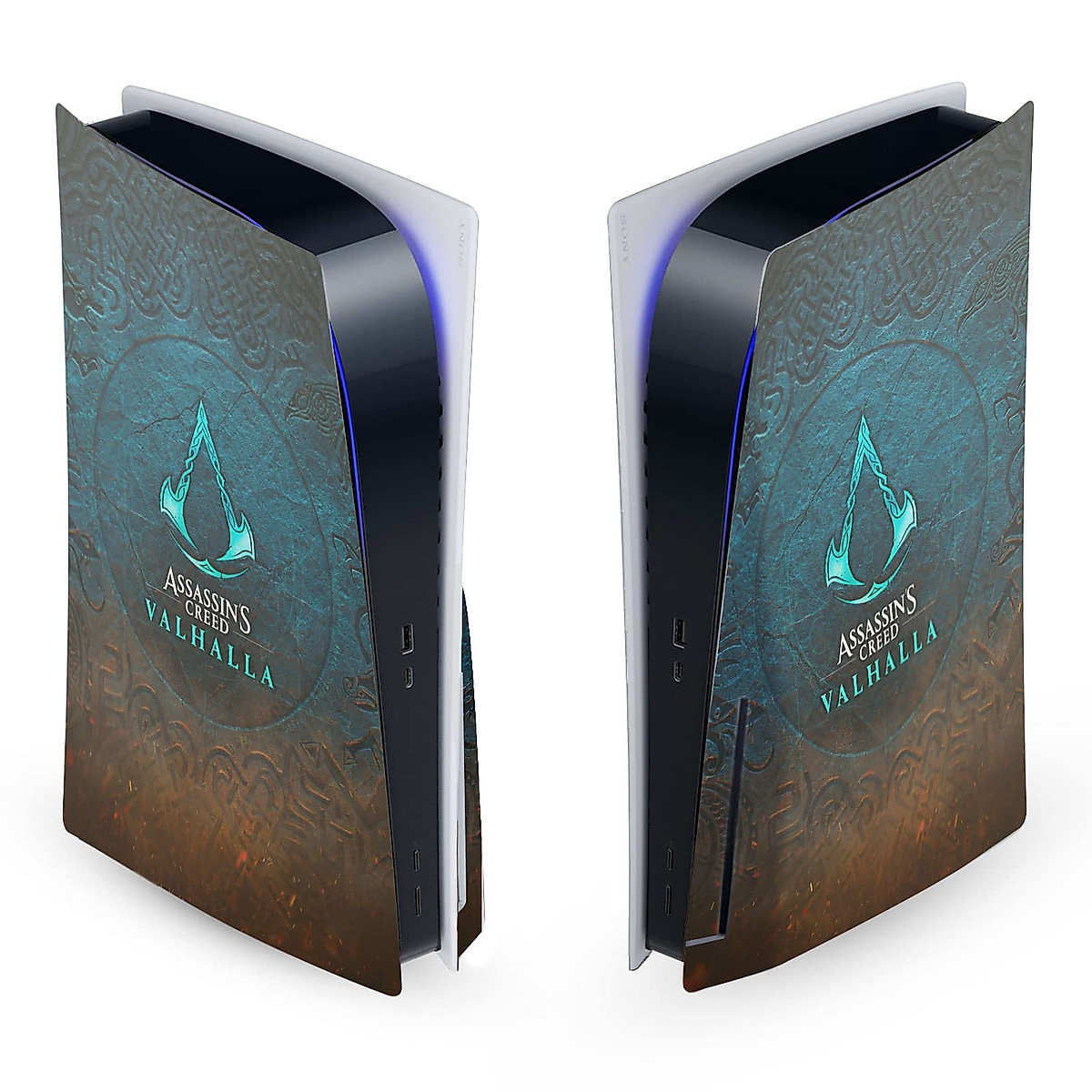 Head Case Designs Officially Licensed Assassin's Creed Logo Valhalla Key Art Matte Vinyl Faceplate Sticker Gaming Skin Decal Cover Compatible With Sony PlayStation 5 PS5 Disc Edition Console