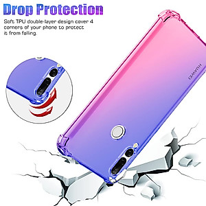 Gufuwo Case for Huawei Y9 Prime 2019/Honor 9X/P Smart Z STK-LX1 Cute Case Girls Women, Gradient Slim Anti Scratch Soft TPU Phone Cover Shockproof Protective Case for Huawei Y9 Prime 2019 (Blue/Pink)