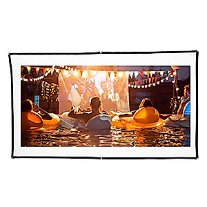 84'' Portable Projector Screen 16:9 White 84 Inch Diagonal Video Projection Screen Foldable Wall Mounted