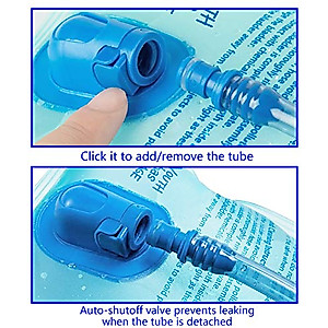 KUREIDA Hydration Bladder 2 Liter Leak Proof Water Reservoir,BPA Free,Wide Opening,Military Water Bladder Combined with Hydration Backpacks for Biking Hiking Running Camping Climbing.Blue