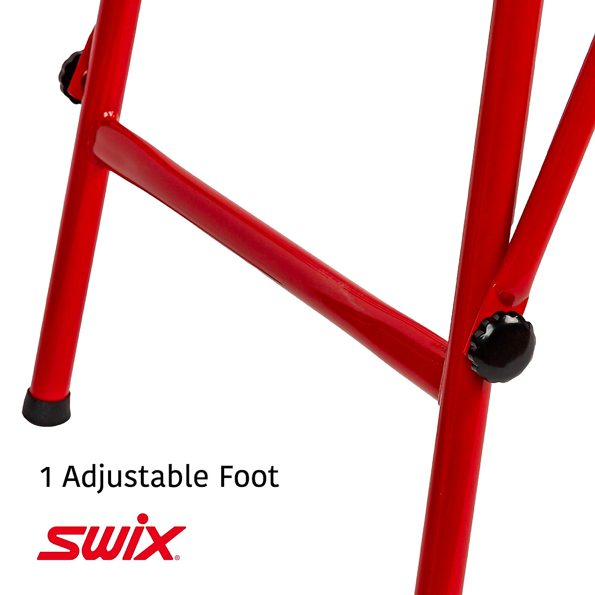 Swix T754 Economy Waxing Table 96cm x 45cm | Durable Compact Wax Table for Skis & Snowboard with One Leg Height Adjustment, Red