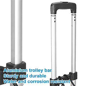 Folding Luggage Cart with Expandable Chassis, 4 Wheels Aluminum Folding Hand Truck,Collapsible Heavy Duty Travel Dolly Cart,120lbs