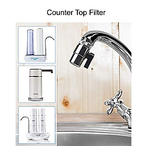 PureSec Kitchen Sink Faucet Diverter Valve(Black Lever type) with M22(≈22mm) Inner Threaded Swivel Collar and 1/4 inch Single Way Outlet for Countertop&unersink Water filtration System