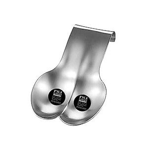 nu steel Stainless Steel Double Spoon Rest, Heavy Duty Holder for Kitchen, Spatula Ladle, Brush and Other Cooking Utensils, Sturdy Durable Stainless Steel Spoon Rests for kitchen, stove top, counter