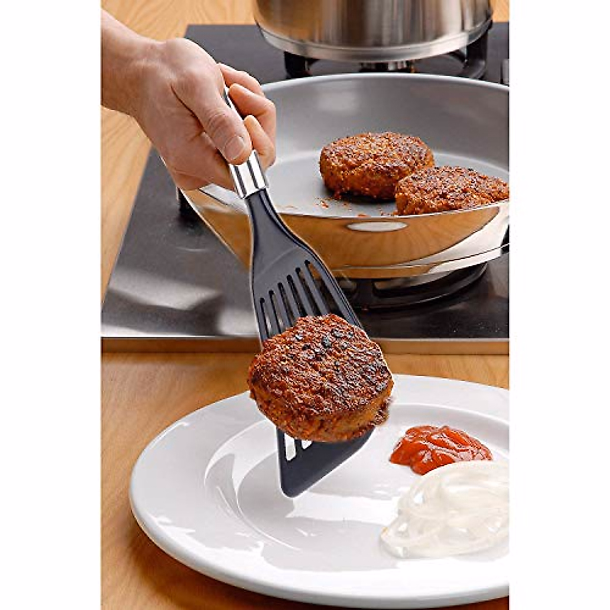 Tenta Kitchen Flexible Fish Turner Spatula, for Fish/egg/meat/dumpling Frying
