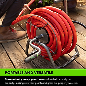 Yard Butler Handy Reel Silver Vein - Compact & Easy-to-Use Garden Hose Reel - Portable Design with Mounting Option - Make Watering Your Plants, Flowers & Lawn Easy