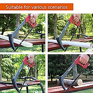 AIRAJ 12 inch Adjustable Hacksaw Frame Set,Tools High-Tension Hacksaw,with 10 Hacksaw Blades,Suitable for Gardeners,PVC Pipes,Metal Pipes,Wood Saws.