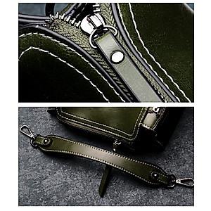 JIUFENG Top Handle Satchel Handbag Crossbody Bucket Bag for Women, Leather Purses for Women, Women's Tote Bag (Brown)