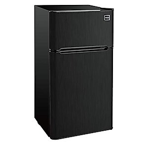 RCA RFR469 2 Door Refrigerator/Freezer, 4.6 cu ft, Black Stainless Steel, Gunmetal