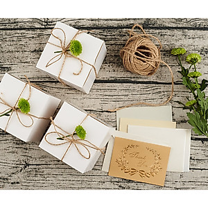 MESHA 4x4x4'' White Gift Boxes 50 PC Small Gift Boxes Bulk with Lids, Kraft Paper Gift Boxes for Presents, White Bridesmaid Proposal Box, Favor Boxes, Small Boxes for Packaging