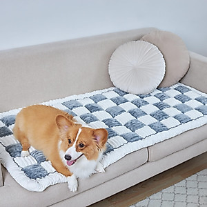 Cattasaurus Pet Couch Cover, Washable Sofa Protector for Cats & Dogs, Pet-Friendly Couch Mat for Cats & Dogs Up to 120lbs (Large, Blue Grey)