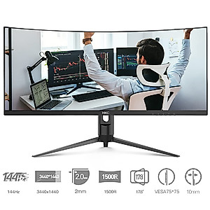 HKC 34 inch 4K（3440x1440P) Ultrawide 144Hz WQHD 21:9 Curved Gaming Monitor AMD FreeSync PIP Display 3 year warranty