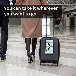 Women Lightweight Makeup Bag Pouch Compatible with Bunny Rabbit Eggs Blue Wooden Happy Easter Toiletry Bag, Funny Travel Cosmetic Bag Portable Bag with Zip for Office College