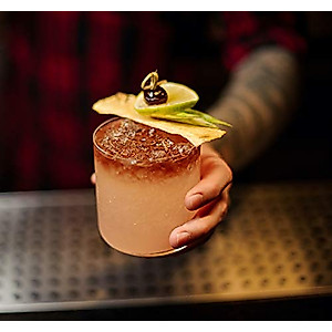 Amehla "Bare Ultra Thin Cocktail Glasses 12-ounce Double Old Fashioned Whiskey Glasses - Bar Glass Set for use as Mixed Drink Glass - Bourbon Tumblers, or Minimalist H20 Water Drinking Glass - (2)