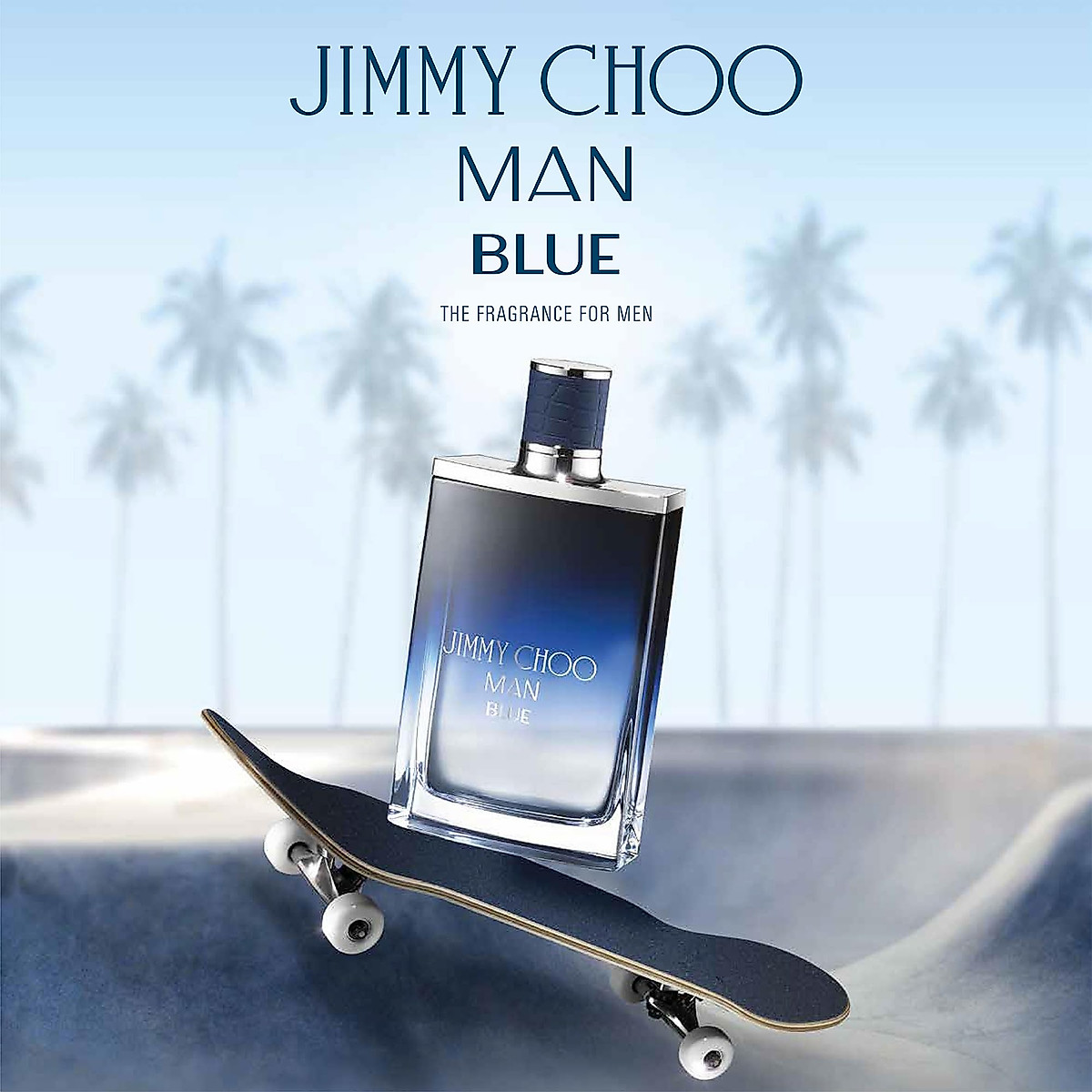 JIMMY CHOO Man Blue Eau de Toilette - Long Lasting Fragrance with notes of Black Pepper, Cypress & Vanilla Bean - Leathery & Woody - 3.3 fl. oz.