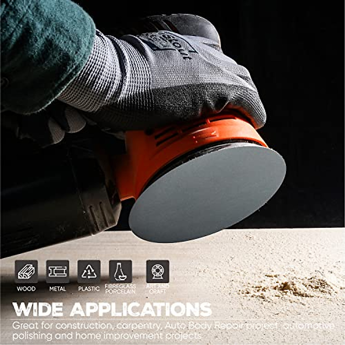 20 Pack 6 Inch Sanding Discs Hook and Loop, Waterproof Assorted Grits Silicon Carbide Sanding Discs for Random Orbital Sander (1000-5000 Grit)