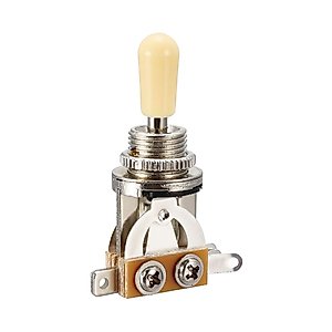 uxcell Guitar Toggle Switch Metal and Plastic 3-Way Pickup Selector Switch for Electric Guitar - Cream Switch Tip Knob