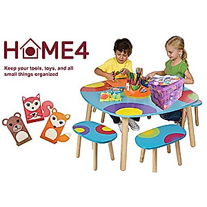 HOME4 Glitter Purple Arts & Craft Case Storage Box 30 Adjustable Compartments Dividers, Jewelry Keeper, Bead Organizer, Tools, Sewing, Thread, Hair Accessories Holder Display Container