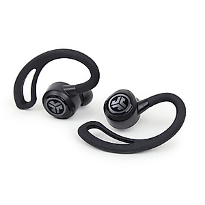 JLab Audio Epic Air True Wireless Bluetooth 4.1 Sport Earbuds | with Mic & Charging Case | Noise Isolation | 36 Hours Playtime | IP55 Sweat Resistant | Black