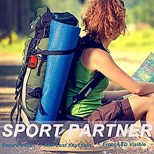 Miimall Compatible for Beats Studio Buds Case, [Secure Lock][Anti-Lost Keychain][Front LED Visible] Military Full-Body Rugged Case Cover for New Beats Studio Buds Case 2021 (Black+Red)