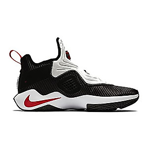 Nike Mens Lebron Soldier XIV 14 Basketball Shoes (Black/White-University Red, Numeric_12)