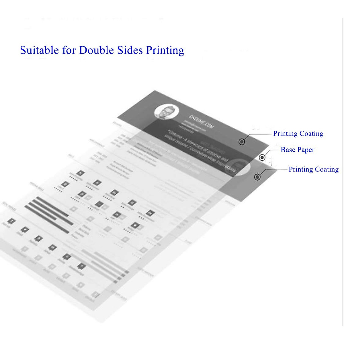 Uinkit 100 sheets Presentation Paper Matte 11x17 Double Sided 35 lb Photo 11 x 17 2 Sides Brochure Photos Picture Poster Playbill Flyer 6.5 Mil Double-Sided for laser and Inkjet Printers