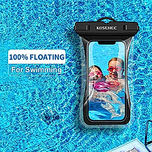 Waterproof Phone Pouch, Floating IPX8 Waterproof Cellphone Case Underwater Dry Bag for iPhone 14 Pro Max Mini 13 12 11 SE XS XR 8 Galaxy up to 6.9", for Beach/Diving/Surfing/Skiing (2 Pack)