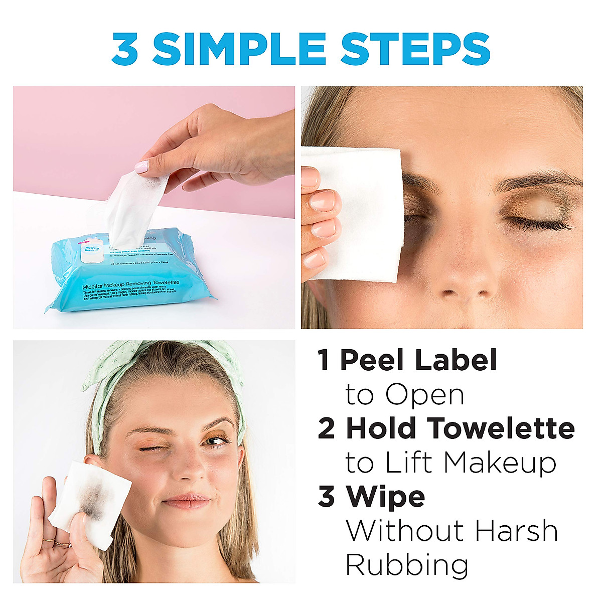 Garnier Micellar Facial Cleanser & Makeup Remover Wipes for Waterproof Makeup 25 Count (Packaging May Vary)