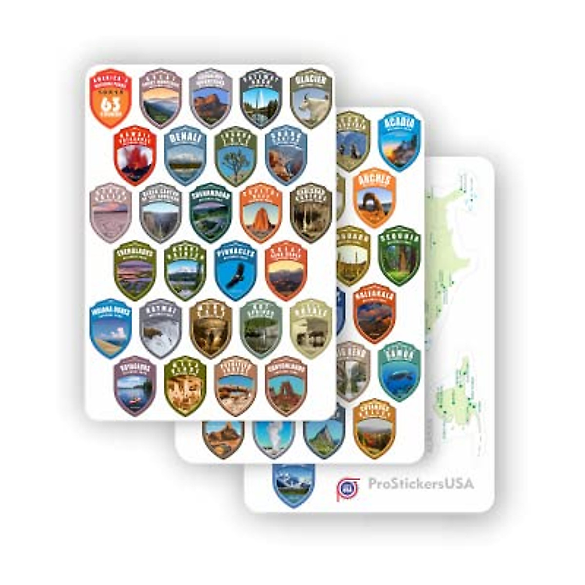 National Parks Map Push Pin, 3D Domed Stickers with 1 x 1.5 inch collection for passport book | Poster travel map in mahogany/black frame | Large map