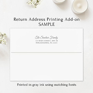 Hello Love Goods White Floral Sympathy Thank You Cards, Funeral Thank You Cards, Personalized Bereavement Notes with Envelopes, 5.5x4.25 Flat Notecards