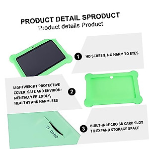 Hemobllo Inch Tablet Kids Tablet Kids pad Kids Tablet Childrens Tablet Children's Tablet Children Tablet WiFi Children's mat Computer Green Tablet