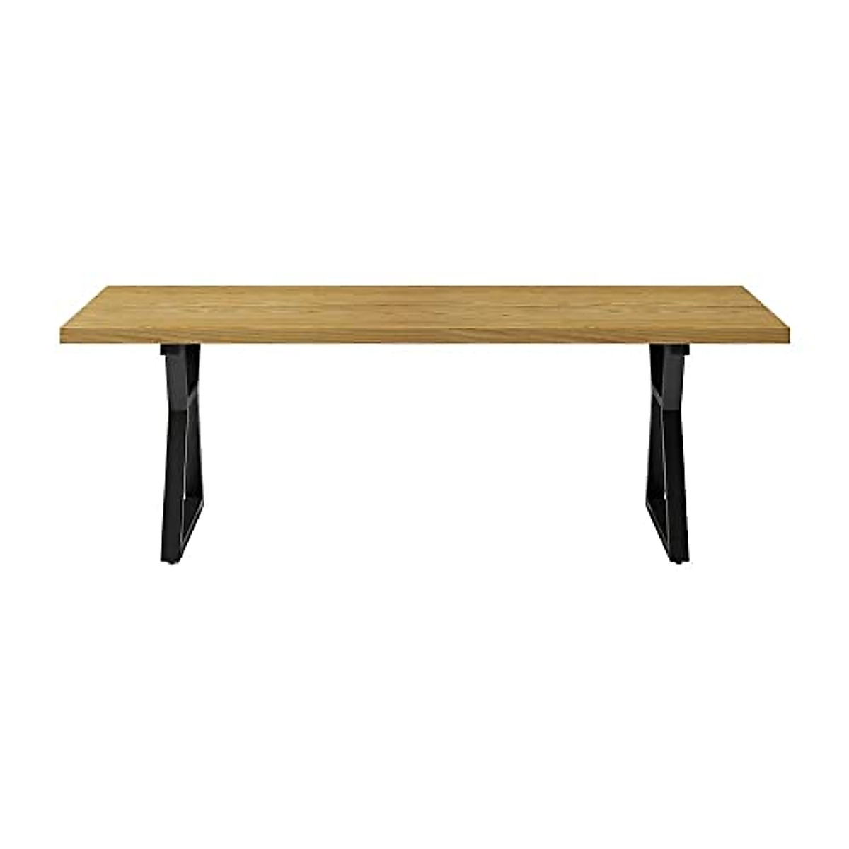 homary 70.9" Natural Industrial Dining Table for 6-8 People, Rectangular Wood Kitchen Table with Metal Legs