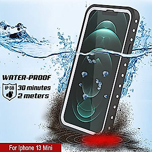 Punkcase for iPhone 13 Mini Waterproof Case [StudStar Series] [Slim Fit] [IP68 Certified] [Shockproof] [Dirtproof] [Snowproof] 360 Full Body Armor Cover for iPhone 13 Mini (5.4") (2021) [White]