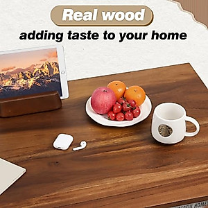 Danrelax 39.4 Inches Coffee Table, Mid Century Modern Coffee Table with Storage Space, Natural Wood Coffee Table with 4 Hairpin Legs, 39.4" Lx24 Wx18 H, Vintage Brown