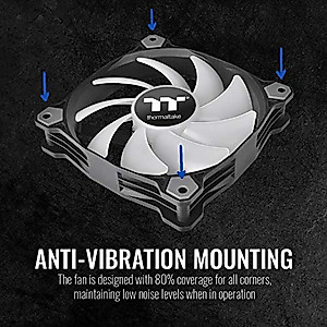 Thermaltake 140mm Pure A14 PWN Case Fan (Single Pack)-Blue CL-F110-PL14BU-B