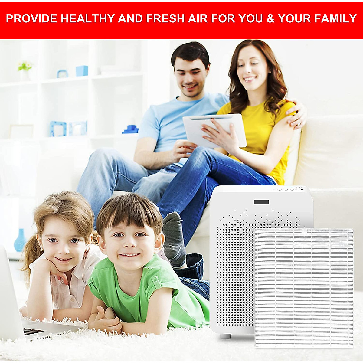 Topdeck ESSENTIALS C545 True HEPA Replacement Filter S, Compatible with Winix C545 Air Purifier, Replaces Winix S Filter 1712-0096-00. H13 Grade True HEPA Filter + 6 Activated Carbon Filters (1 + 6)