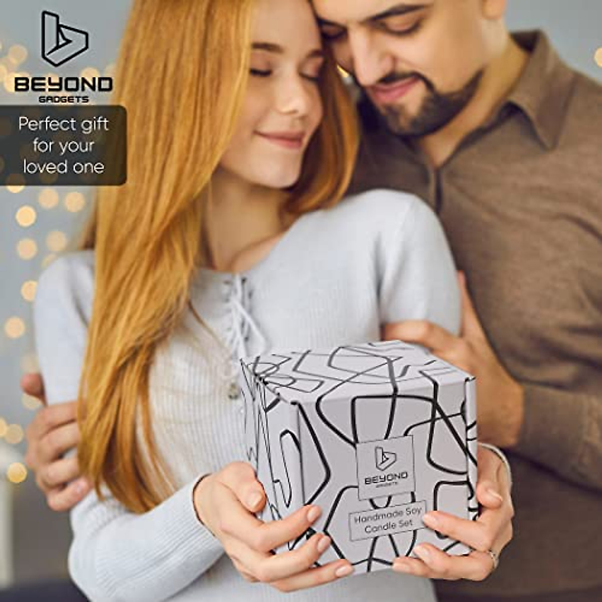 Beyond Gadgets | Natural Soy Wax Decorative Candles | Set of 3 - Includes Women Body Candle + Bubble Cube Candle + S-Shaped Candle | Freesia Scent